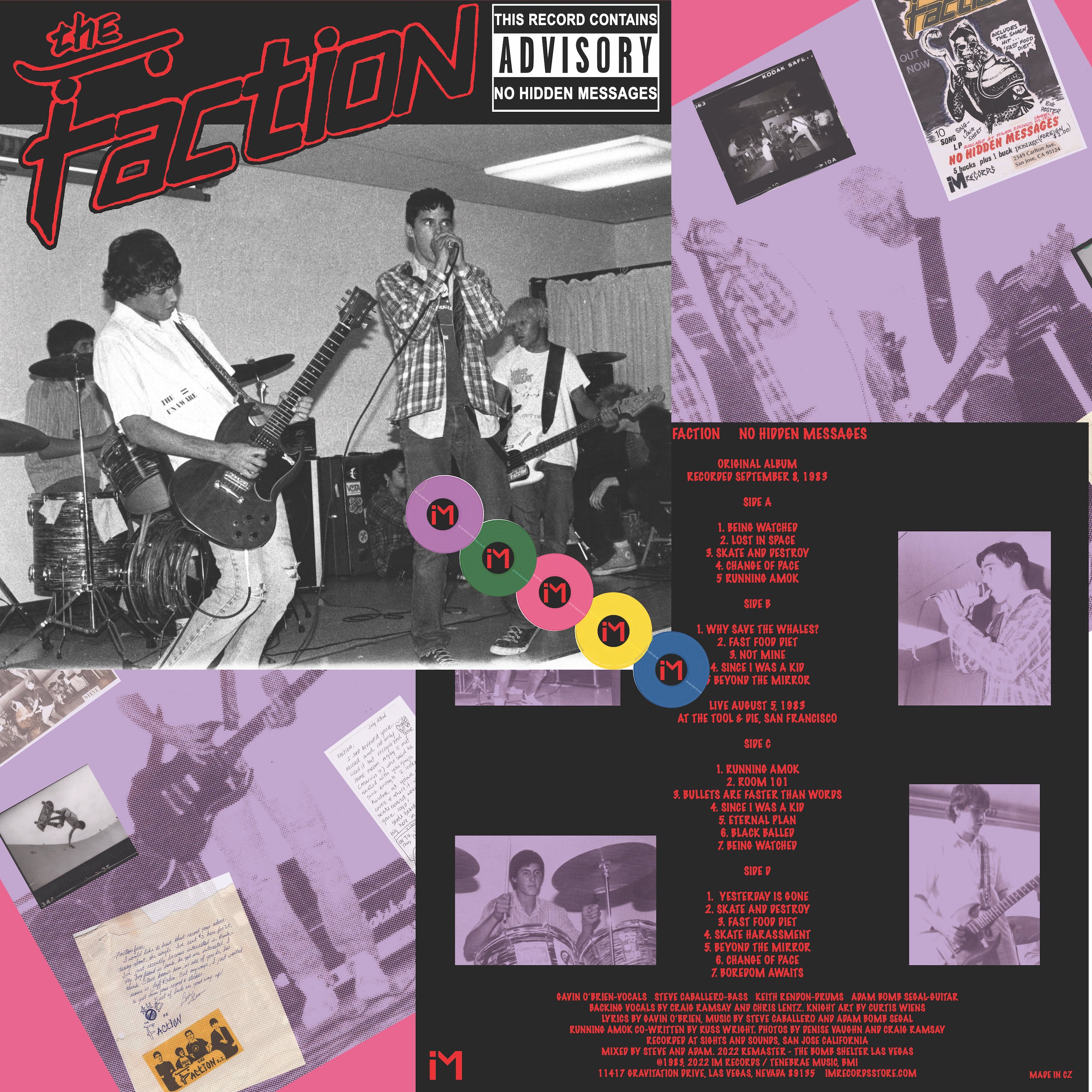 The Faction "No Hidden Messages 40th Anniversary Edition" double LP ...
